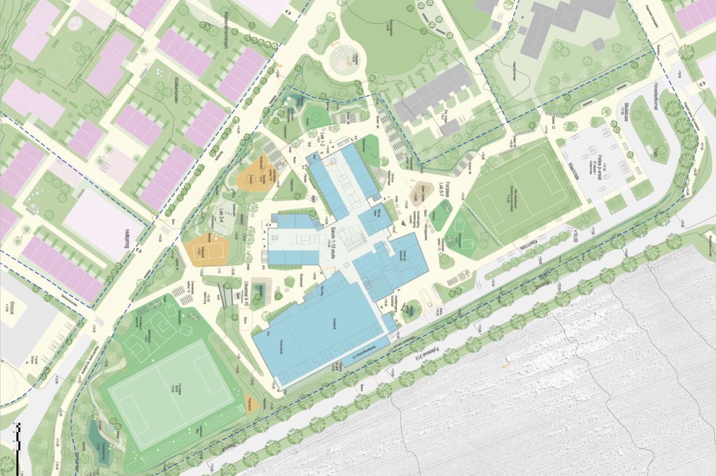 Sande skole :: Studio Oslo Landskapsarkitekter